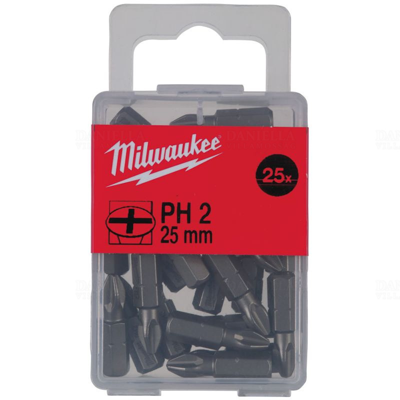 Milwaukee Csavarbehajtó bit PH2 25mm (25 db) 4932399587